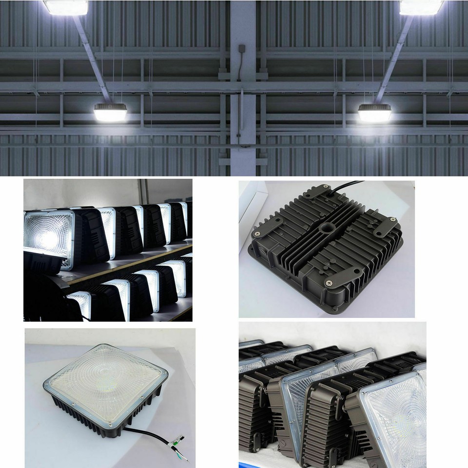 LED Canopy Light Fixture Exterior Parking Lot Garage Wall Pack Lamp ...