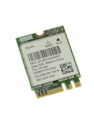 Dell Alienware 15 R3 17 R4 Wireless Bluetooth 4.1 WiFi Card VM1D6 ...