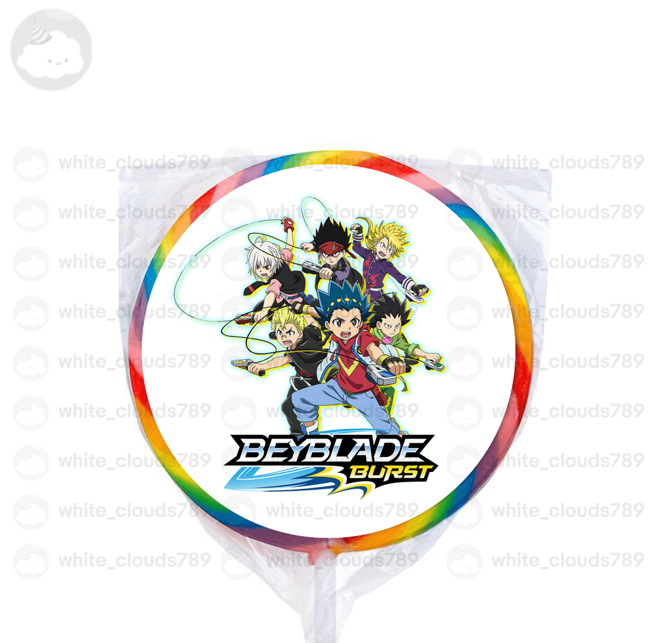 24 Beyblade Burst 1.67" Sticker Labels for Decorations Gift Party Favor ...