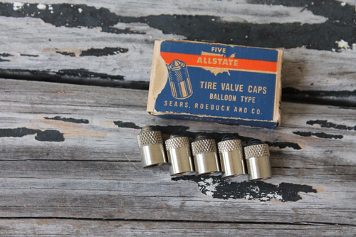 1940s 50s Antique Tire valve caps Vintage Chevy Ford Hot Rod gm harley ...