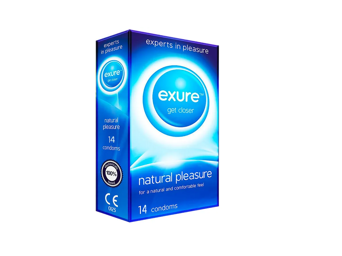 Exure Natural Pleasure Condoms 100 Electronically Tested Pack of 18 for ...