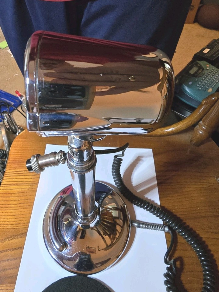 RARE ASTATIC SILVER EAGLE D104 WITH SIDEBANDER MIC 10-DA 5-PIN WORKING ...