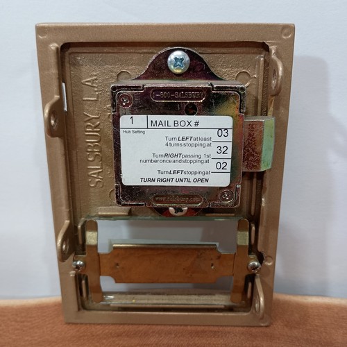POST OFFICE BOX DOOR & FRAME Combination Lock Brass Crafts Projects ...
