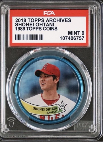 2018 Topps Archives SSP BLUE Coin #C-25 SHOHEI OHTANI PSA 9 MINT NONE ...