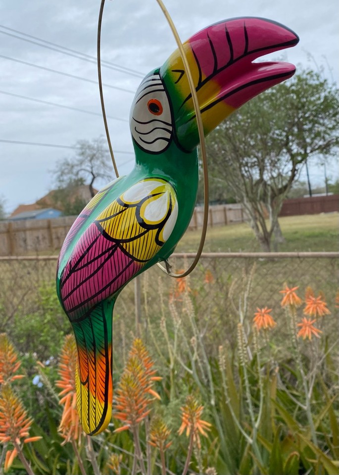 Talavera Bird Handmade Toucan Parrot Ceramic Mexican Pottery Hanging ...