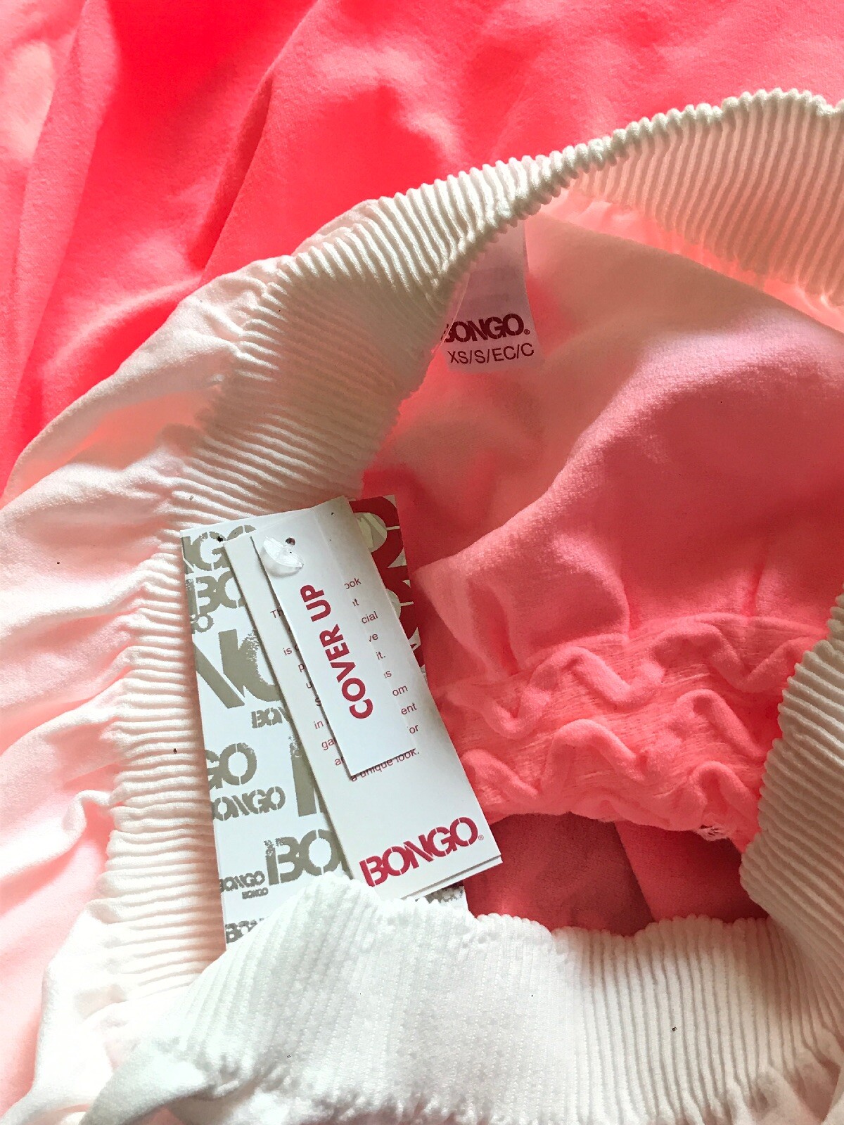 New Bongo Dip Dye Fiery Coral Swimwear Cover Up Juniors Size XS | eBay