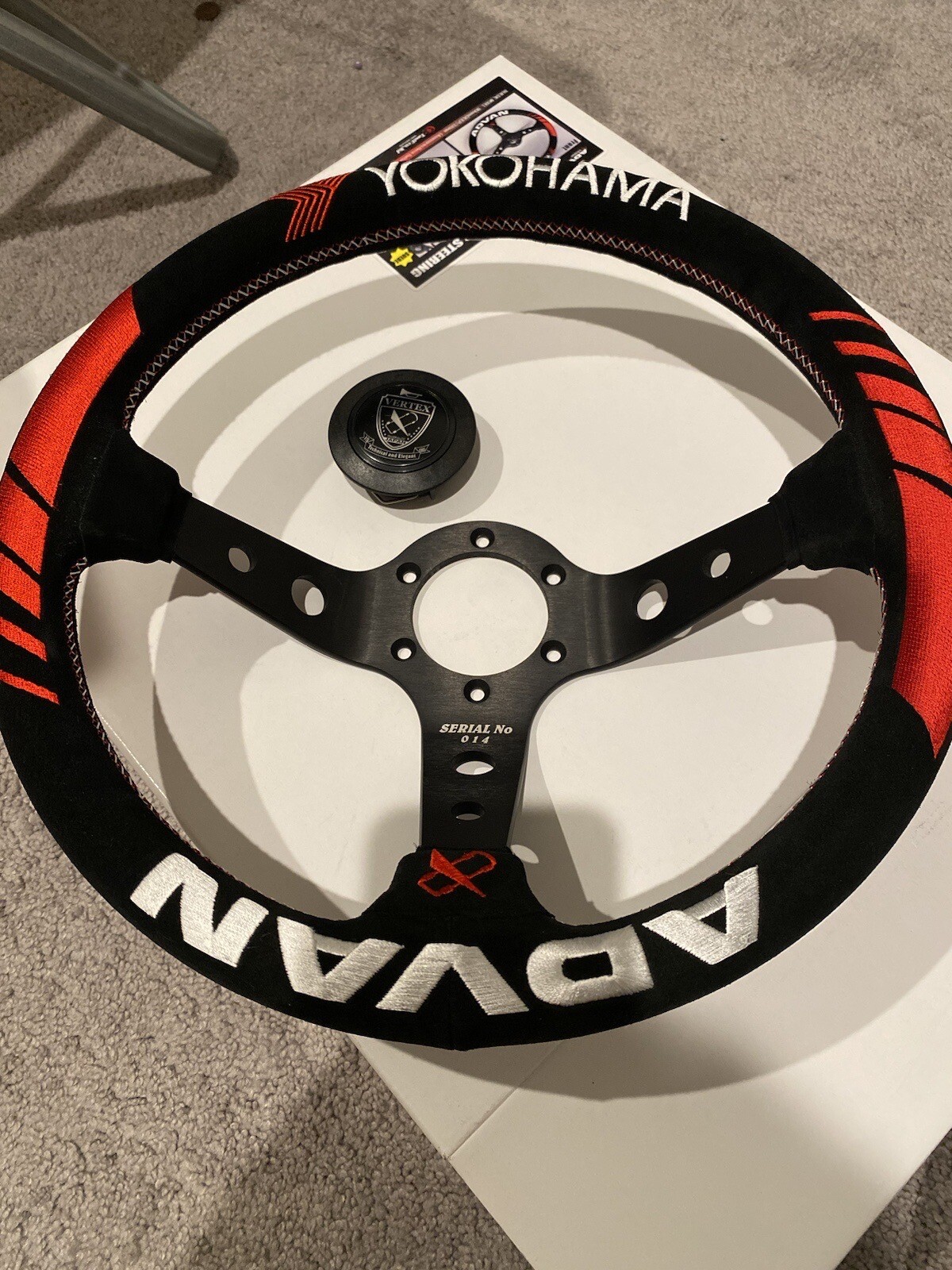 Vertex Racing √ó Advan Leather Steering Wheels Genuine | OEM | Limited ...