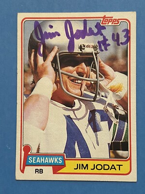 JIM JODAT Signed ROOKIE 1981 Topps #358 Seahawks Carthage Redmen ...