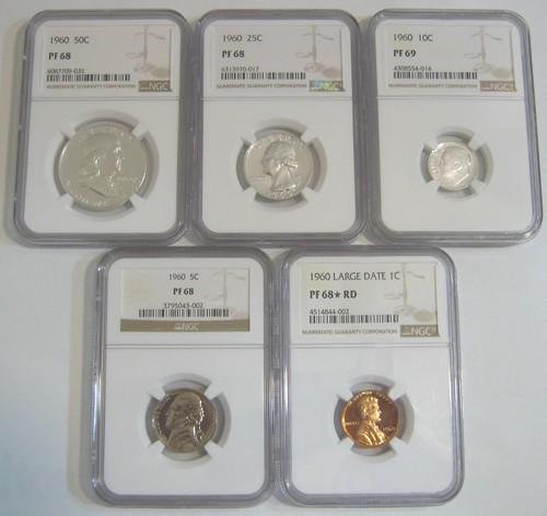 Blast White 1960 NGC Proof Set - PR68 to PR69, PF68 to PF69 | eBay