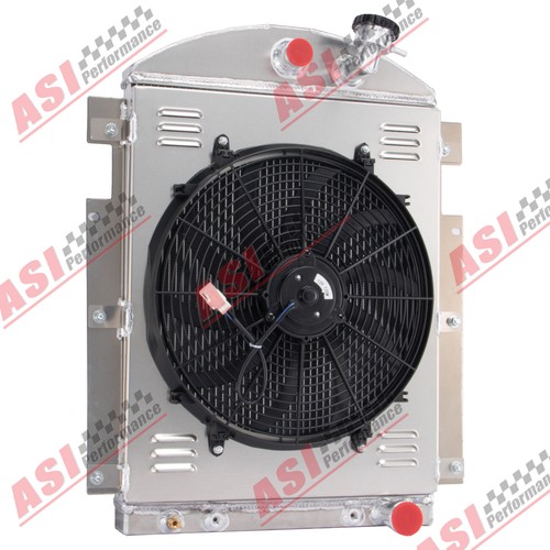 3 Row Aluminum Radiator Shroud Fan Fits 1937-38 Chevy Truck 3.5L V8 ...