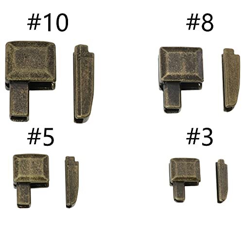 Zipper Repair Kit 16 Sets #3#5#8#10 Metal Zipper Latch Slider Retainer ...
