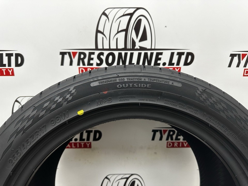 2 X 255 45 17 THREE-A 98W 255/45ZR17 BRAND NEW B RATED WET GRIP M+S ...