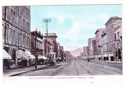 SOUTH MAIN STREET--LOOKING NORTH------FINDLAY OHIO-----POSTCARD | eBay