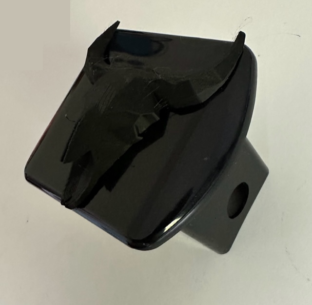 Cyber Bison Buffalo Head in 3d Blk w Blk - 2 inch Trailer Hitch Cover ...