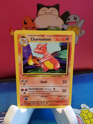Pokémon TCG Charmeleon Base Set 24/102 Regular Unlimited Uncommon | eBay