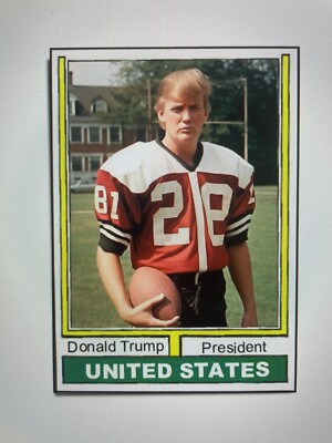 Donald Trump Trading Card - Football ACEO Limited Edition Old Gum | eBay