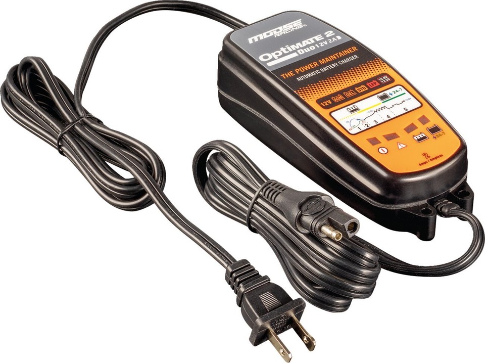 Moose Racing Optimate 2 Duo Battery Charger/Maintainer (TM-555) | eBay ...