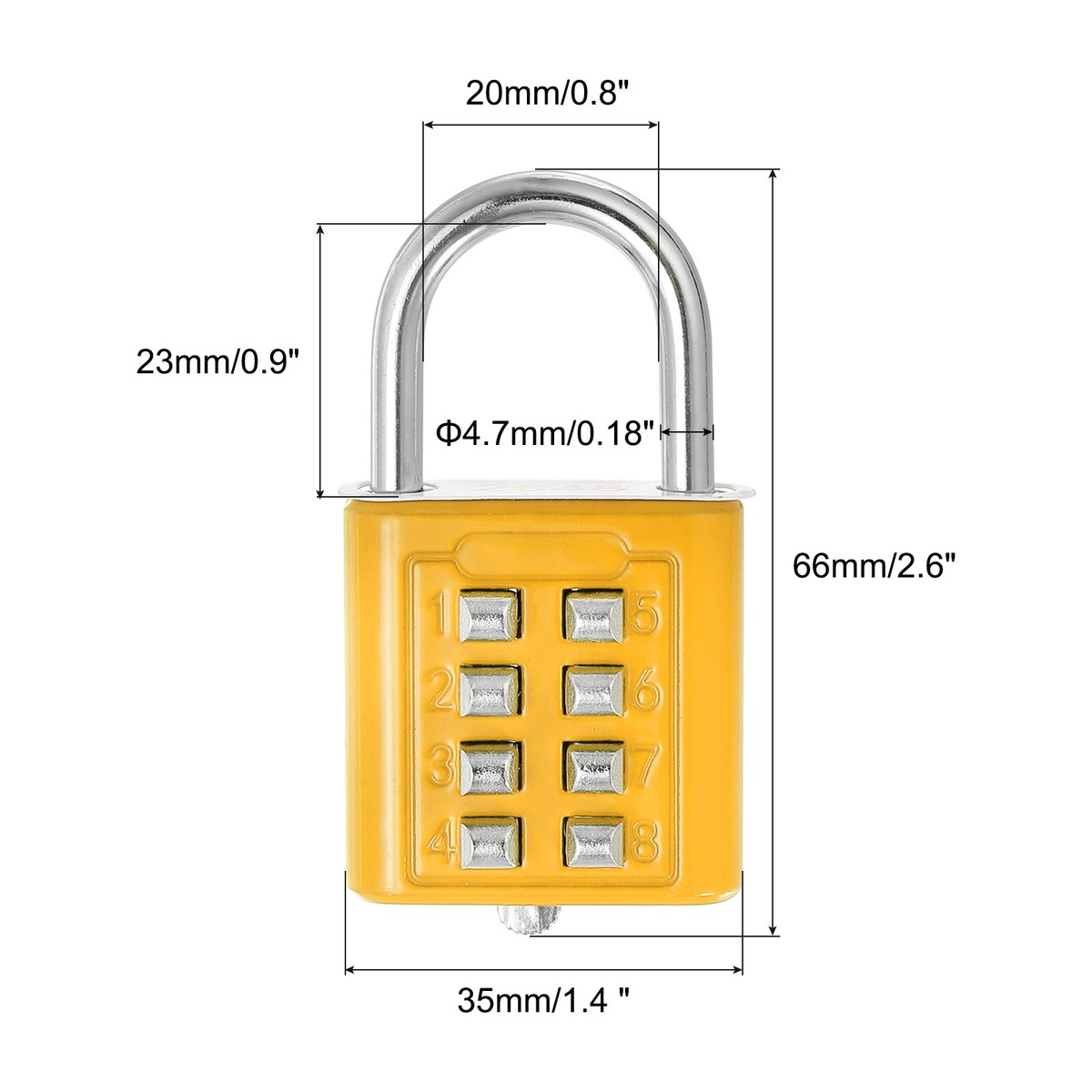 Combination Lock Uxcell Small 7.8 Inch, 2 Pack 3 Digit Padlock For ...