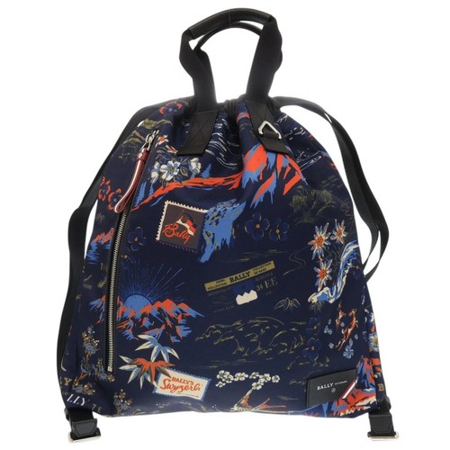 BALLY Unused Drawstring FALCO.NPR 27 MULTIBLUESKY Nylon Blue Backpack ...