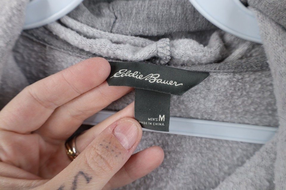 Vintage Y2K Eddie Bauer Mens Medium Spell Out Full Zip Hoodie ...