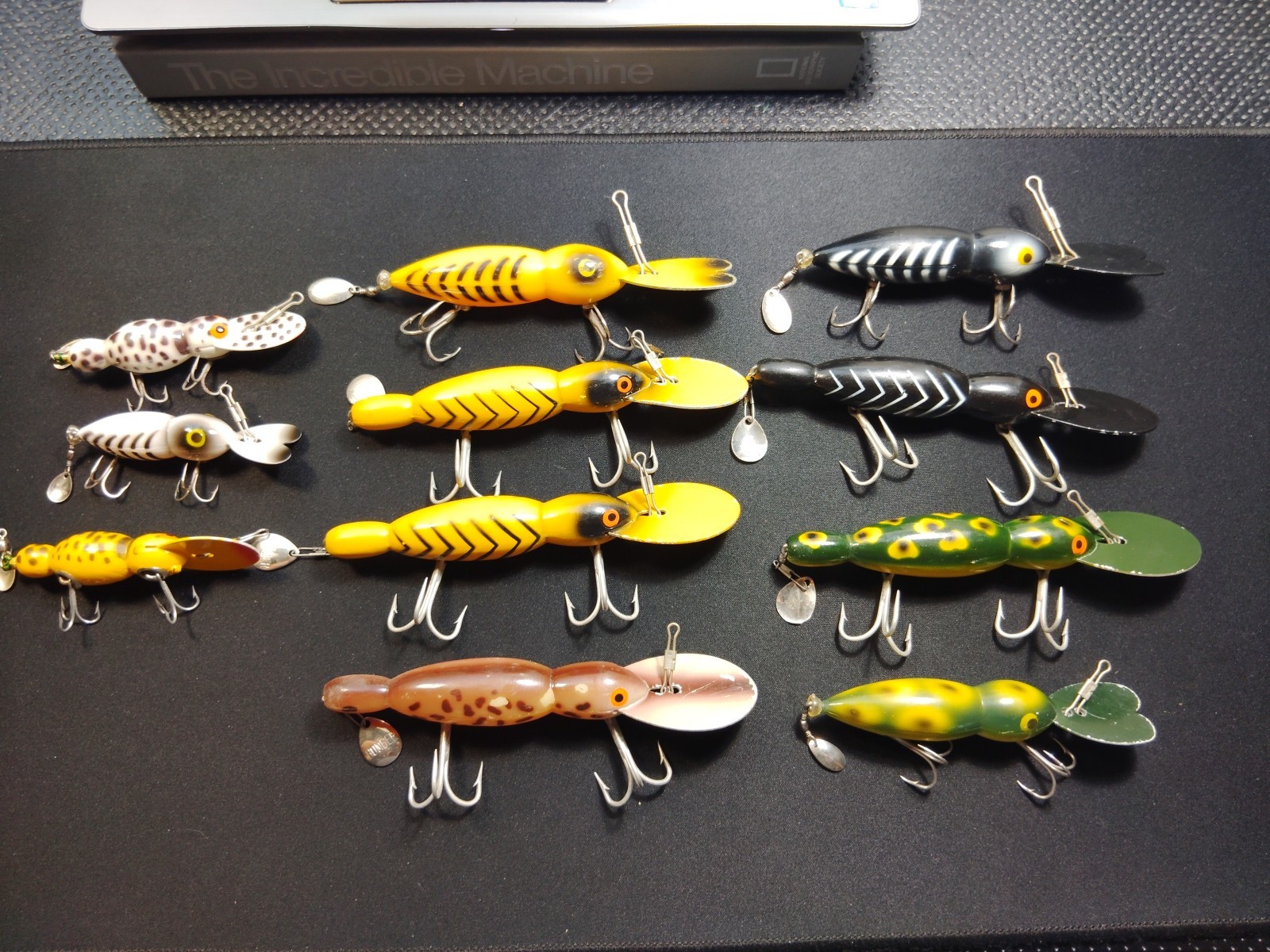 Old Vintage Bomber Water Dog Fishing Lure Lot of 11 | eBay