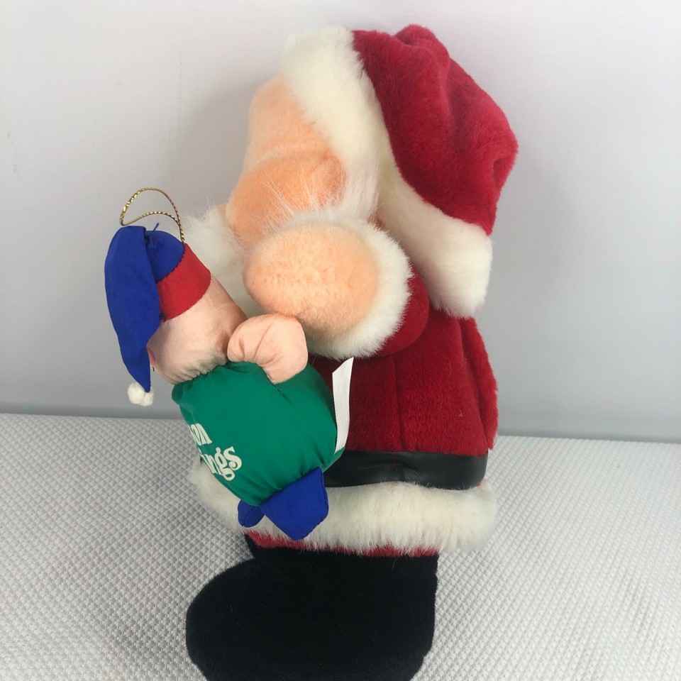 Vintage 90s DanDee Santa Claus Elves Season Greetings Dancing Singing ...