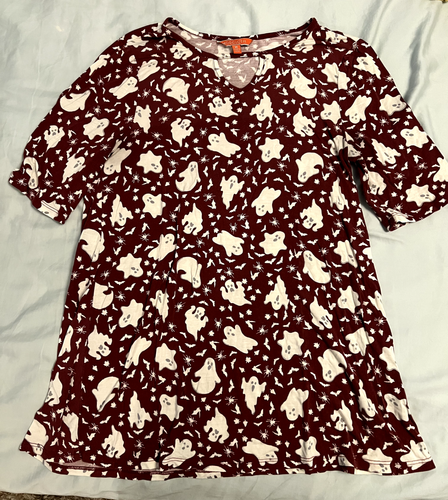 Modcloth jersey halloween ghost shirt blouse, size M | eBay