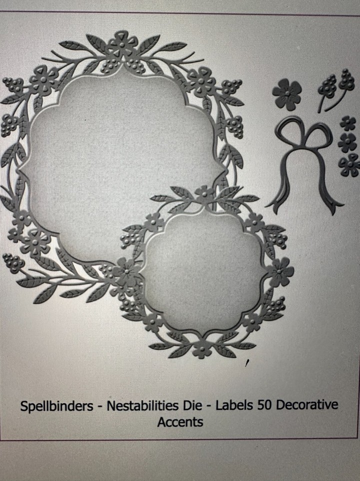 Spellbinders Nestabilities Labels 50 6 piece DIES S4-578 Cut Emboss ...