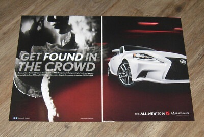 LEXUS Car AD 2014 IS F Sport original TWO magazine pages advertisement ...