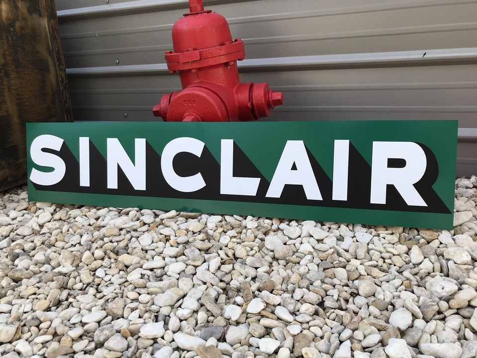 Antique Vintage Old Style Sinclair Gas Oil Shop Sign! | eBay