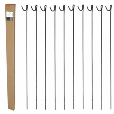 METAL STEEL BARRIER FENCING FENCE PINS STAKES POSTS ROAD PINS 1.25m ...