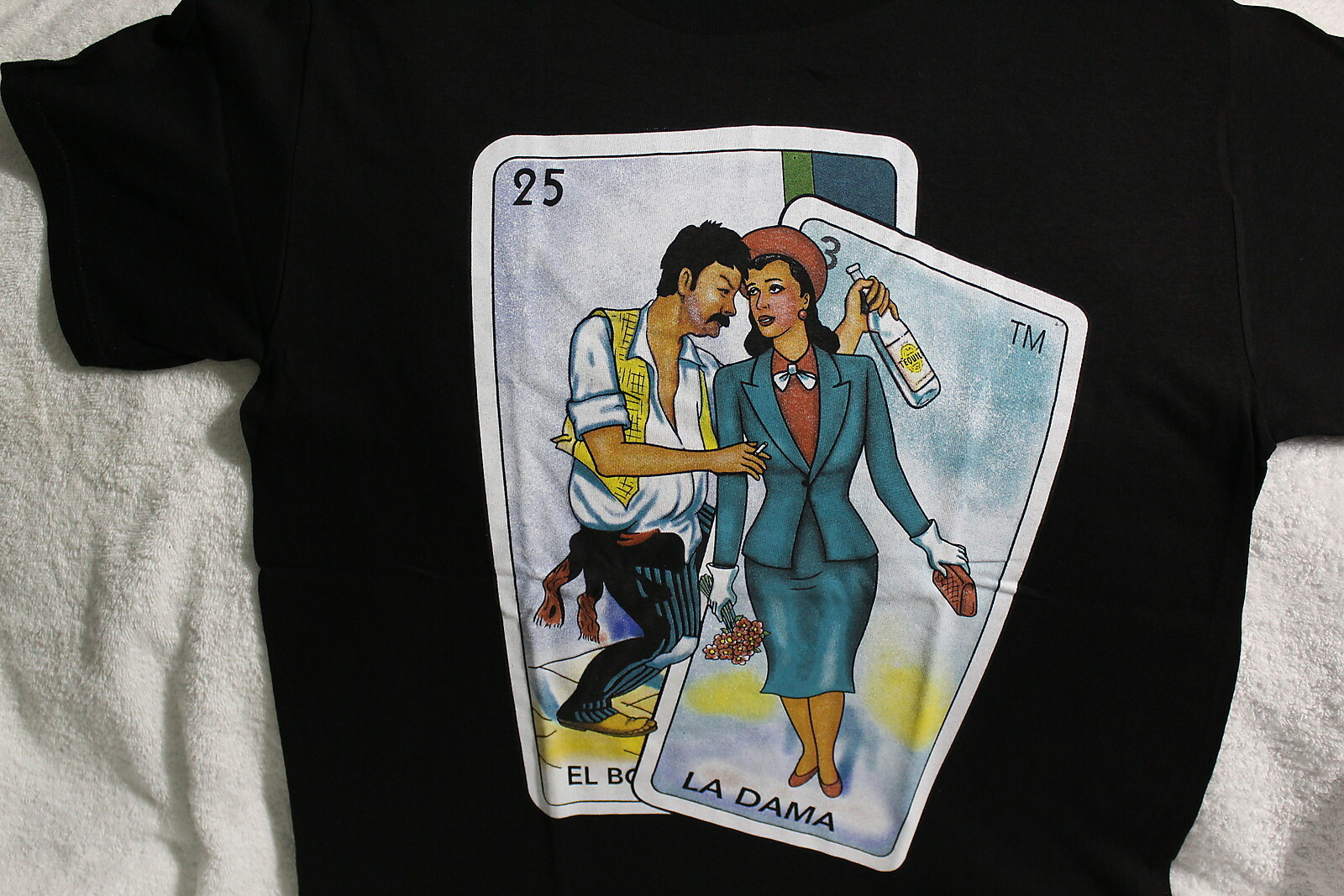 EL BORRACHO LA DAMA LOTERIA LOTTERY MEXICO DRUNK MAN THE LADY T-SHIRT ...