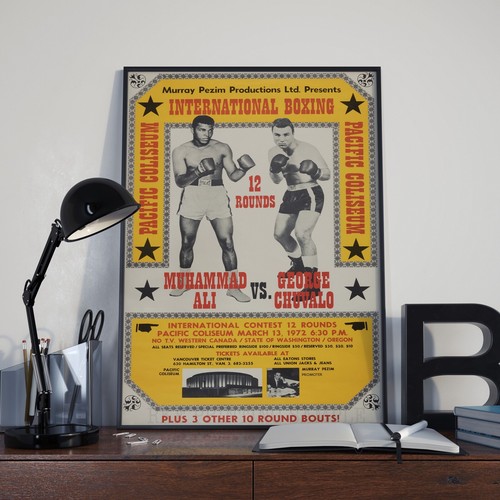 Muhammad Ali Vs George Chuvalo 1972 Boxing Poster Print A3 A4 | eBay UK