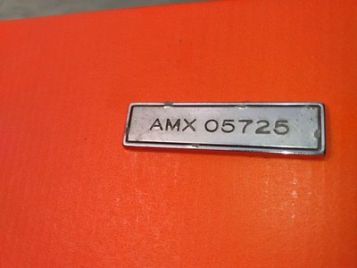 AMC AMX dash serial number #05725 1968 emblem short mount badge | eBay