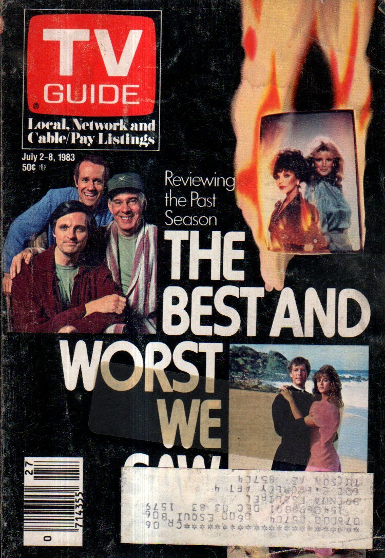 1983 TV Guide July 2-8 - Best and Worst; MASH; Ana Alicia; Harvey Parry ...