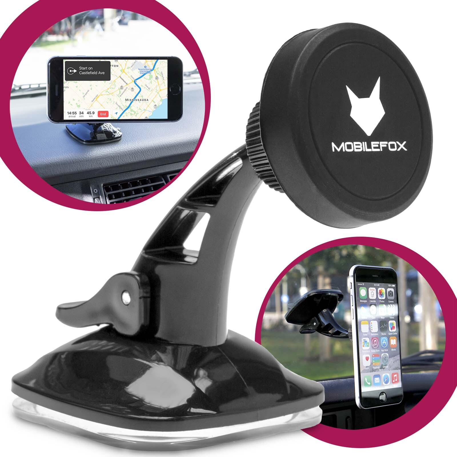 Car Phone Mount Car Holder Universal Apple IPHONE Samsung Huawei Sony ...