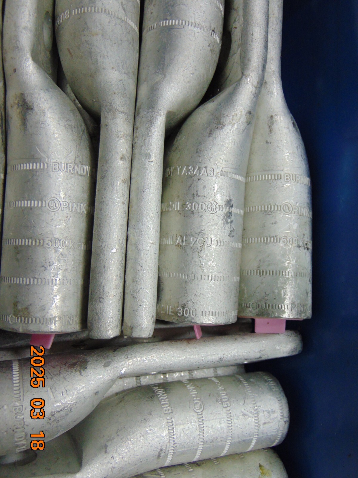 (Lot of 6) NEW Burndy YA34A3 500KCMIL ALCU 2-HOLE Compression Cable Lug ...