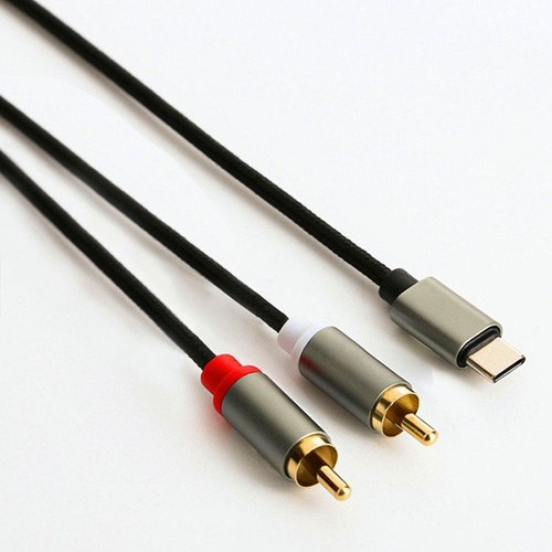 CABLE AUDIO DE TYPE C VERS DEUX SORTIES RCA CONVERTISEUR AUDIO ...