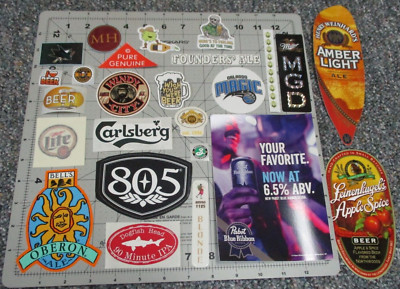 25 BEER STICKER PACK LOT decal craft beer brewing brewery tap handle L ...
