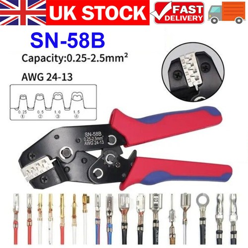 Cable Crimper Non-insulated Electrical Ferrule Ratchet Wire Plier ...
