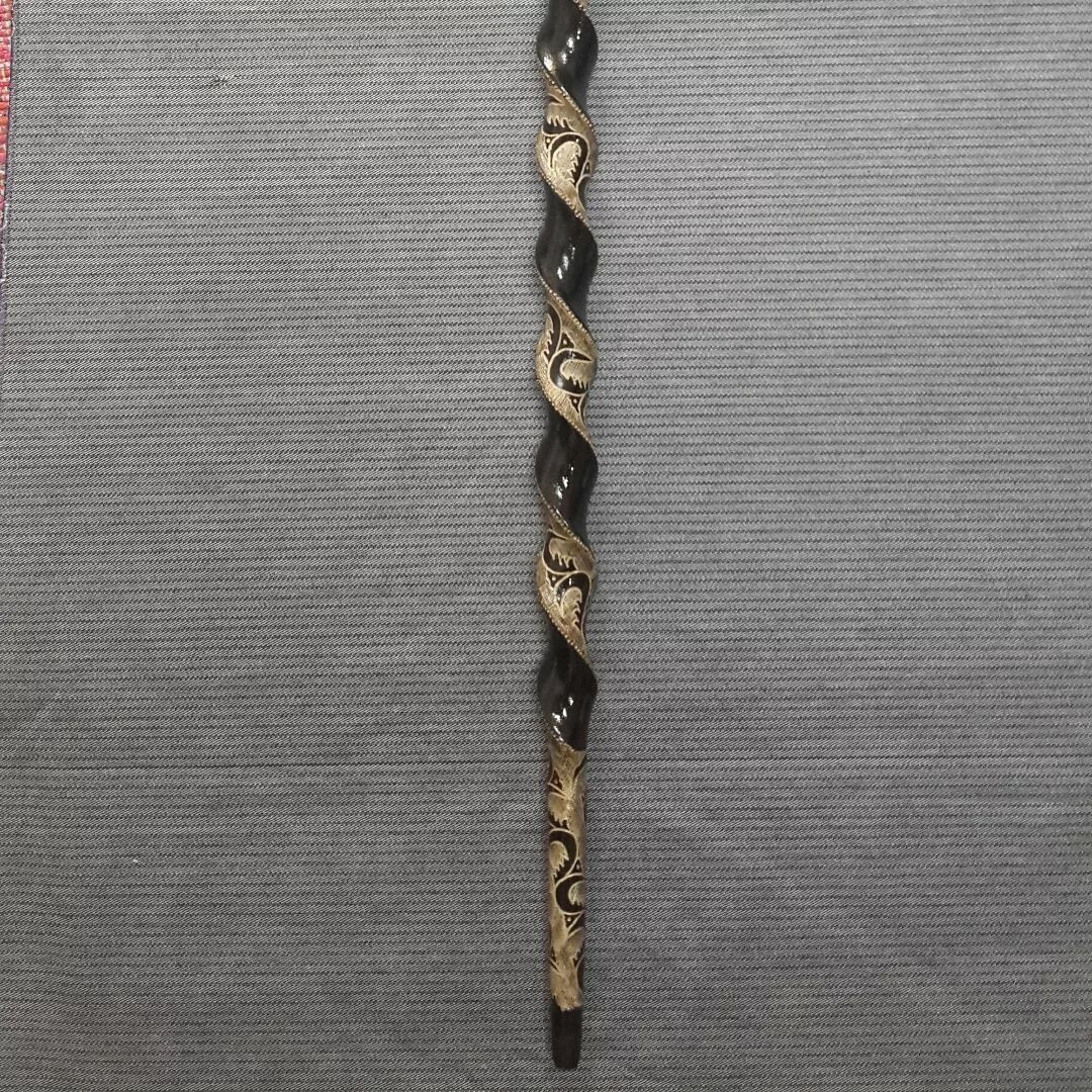Handcarved Spiral Wooden Walking Cane, Fancy Walking Stick, Handmade ...