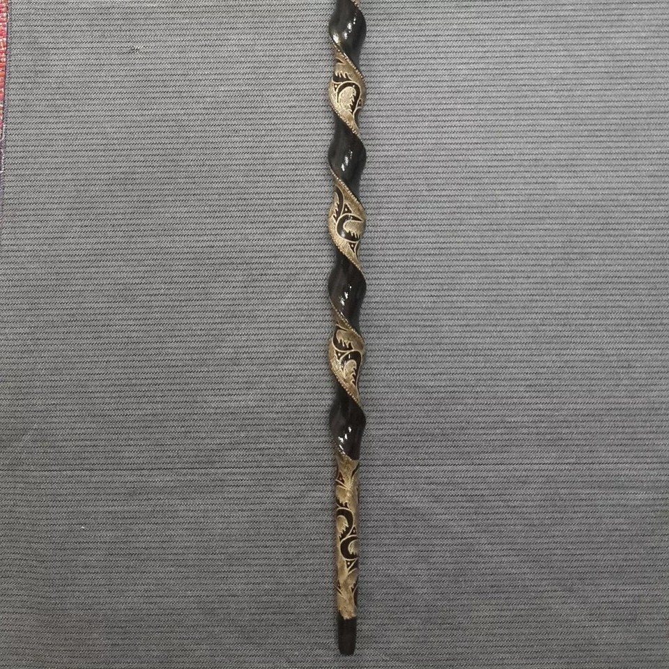 Handcarved Spiral Wooden Walking Cane, Fancy Walking Stick, Handmade ...