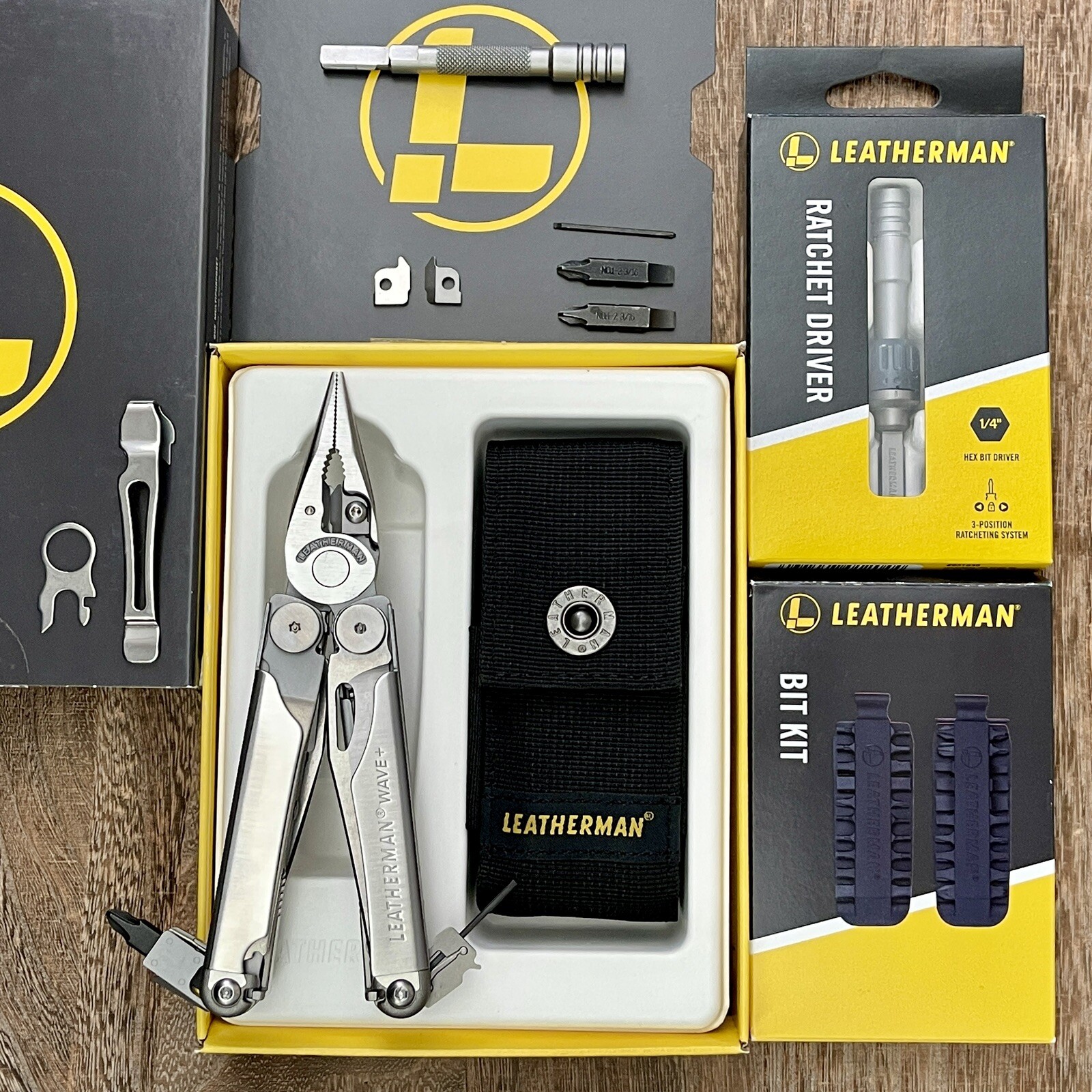 Leatherman WAVE PLUS FULL SET/ Multitool Bit Kit Leatherman Ratchet ...