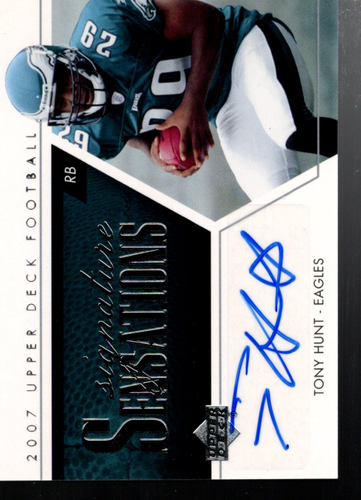A2045- 2007 Upper Deck Signature Sensations #SSHU Tony Hunt Auto - NM ...