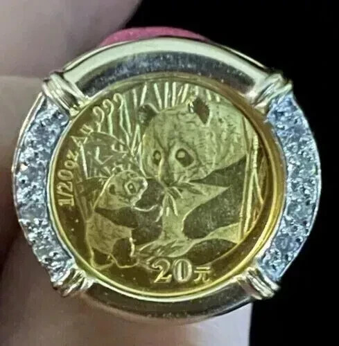 Lab Created Diamond 2Ct Round Men's Panda Engagement Ring 14K Yellow ...