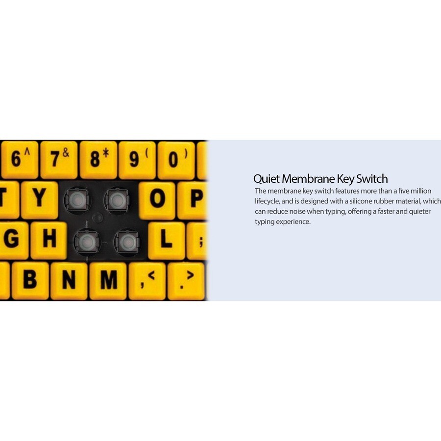 Adesso Luminous 4X Large Print Multimedia Desktop Keyboard 783750006378 ...