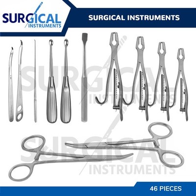 46 Pcs Custom Orthopedic Surgical Instruments Set Stainless Steel ...