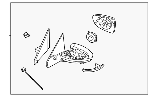 Genuine 2020-2025 Nissan Sentra - Door Mirror Assembly - Right-Hand ...