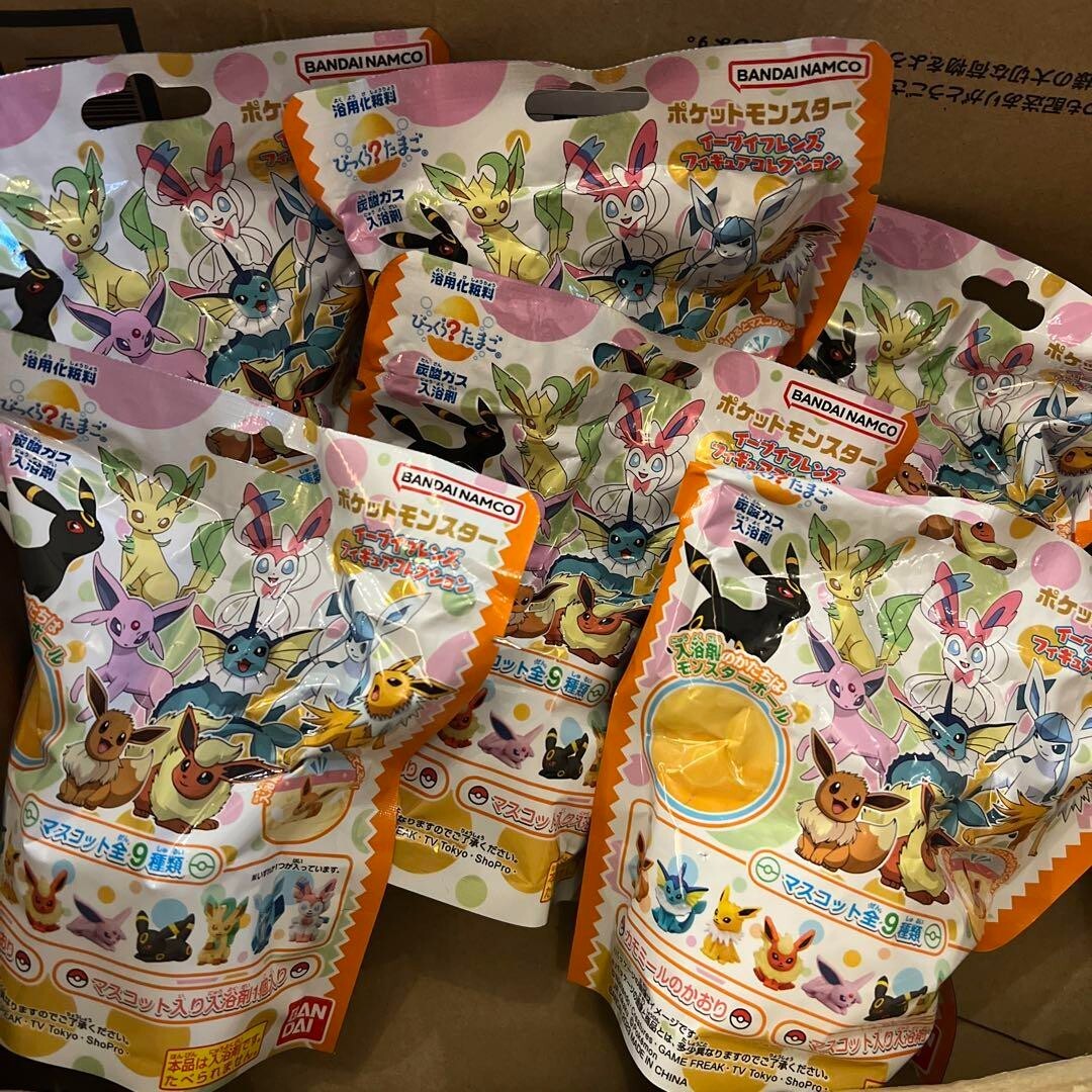 Pokemon Bath bomb Figure Eevee Friends Figure Collection Bandai set of ...