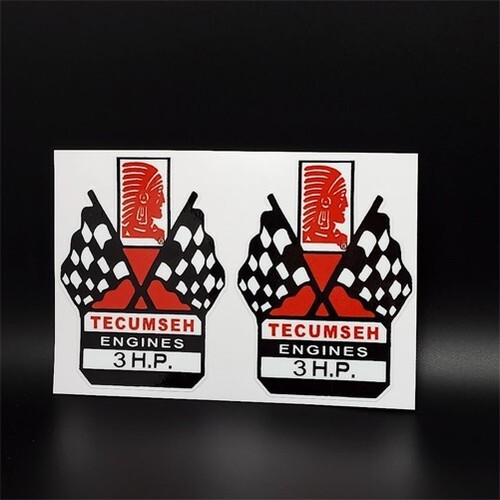 TECUMSEH ENGINE 3 HP DECALS, Vinyl STICKERS for Mini Bike, Go Kart ...